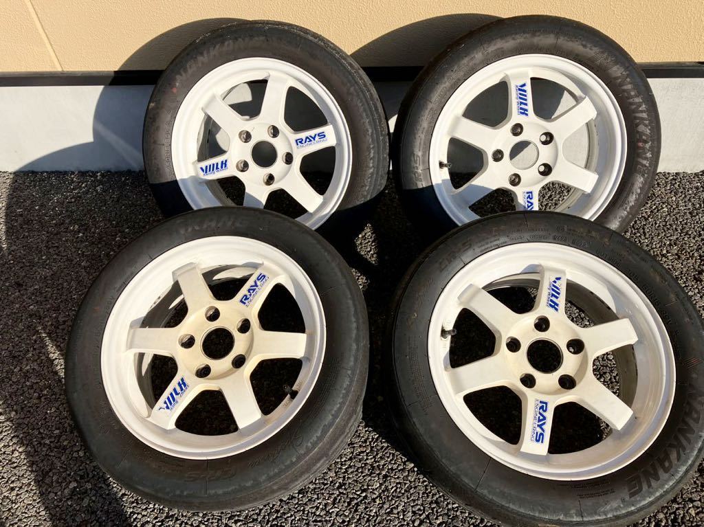 RAYS TE37 15インチ7J 114.3 5Hレイズ VOLK RACING 15inch 7J 5穴＋43 205/50R15ナンカンCR-S71RSA052Z3DC2EK9インテグラ ...