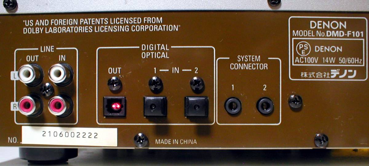 DENON DMD-F101 Component Stereo Mini Disc Recorder System 再生/録音OK デノン 小型 MD/MDLP デッキ(一般)｜売買された ...