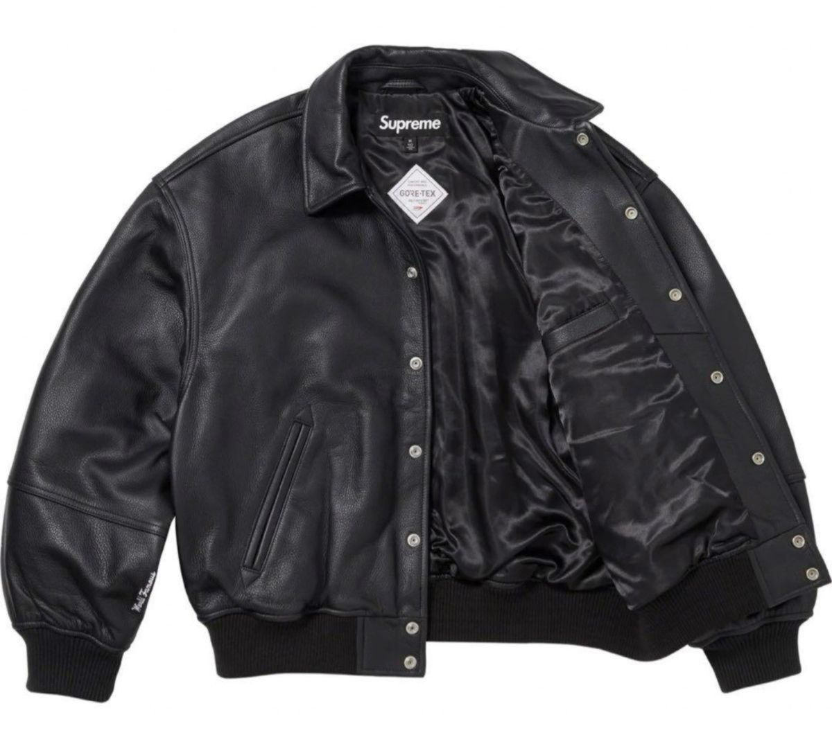 Supreme Gore-Tex Infinium Windstopper Leather Varsity Jacket Supreme Gore-Tex Infinium Windstopper Leather Varsity Jacket