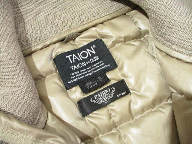 Yahoo!オークション - 美品 タイオン ダウンジャケット ニット 切替え ...