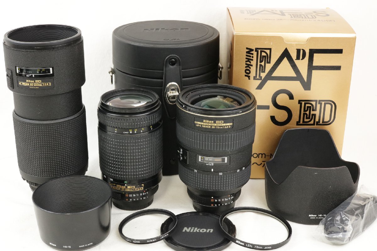 Nikon レンズ 3本セット Ed Nikkor Af 80 200mm F2 8d Af 70 300mm F4 5 6d