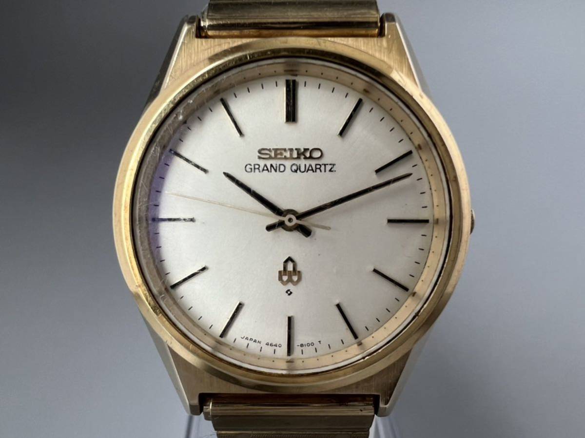 C2 稼働品 SEIKO GRAND QUARTZ 4840-8110 セイコー グランドクオーツ 3針 ゴールドカラー クォーツ メンズ腕時計 現状渡し 1円スタート(その他)｜売買された ...
