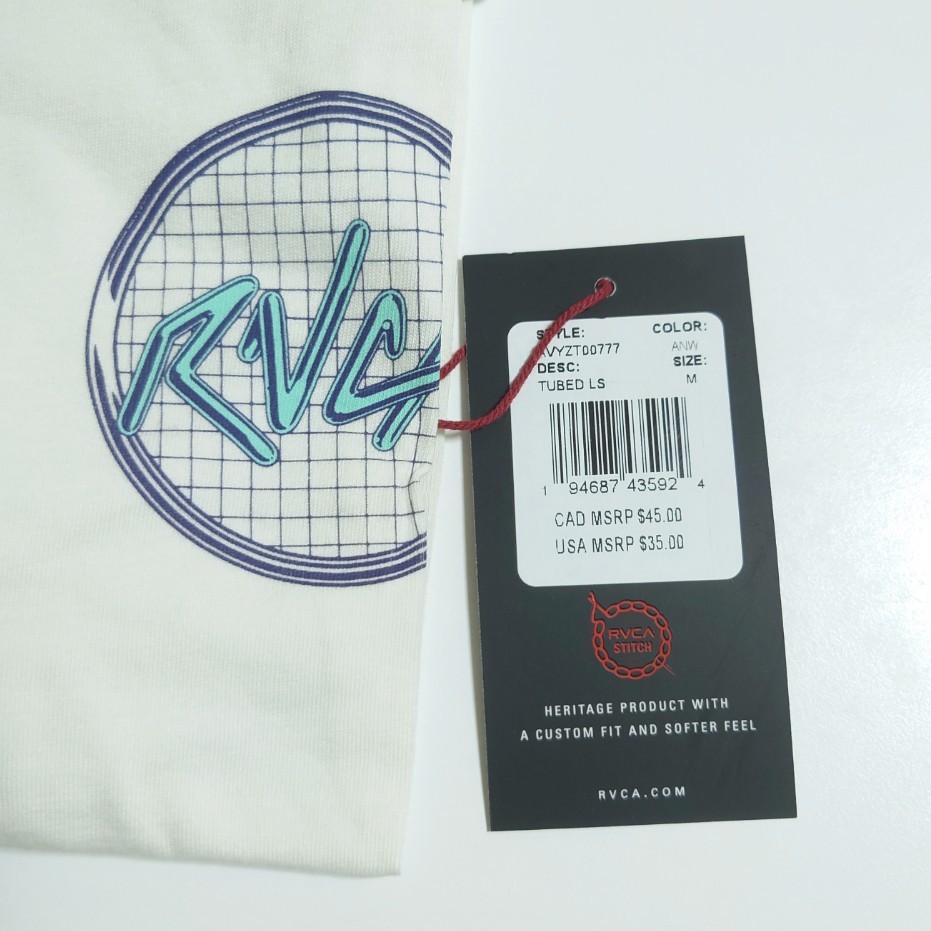 Yahoo!オークション - 【M】RVCA ルーカ ステッチロゴグラフィックロン...