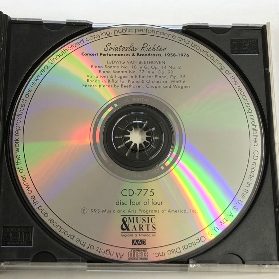 リヒテル 1958-1976年代のコンサート ブロードキャスト集 1958-1976 Music＆Arts CD-775 4CD(器楽)｜売買されたオークション情報、yahooの商品情報を ...