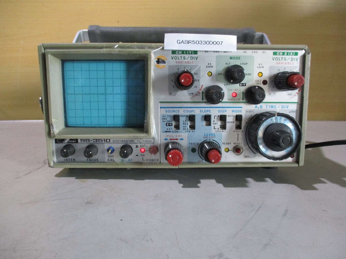 Yahoo!オークション - 中古 Iwatsu SS-3510 50MHz SYNCHROSCOPE 通電OK...