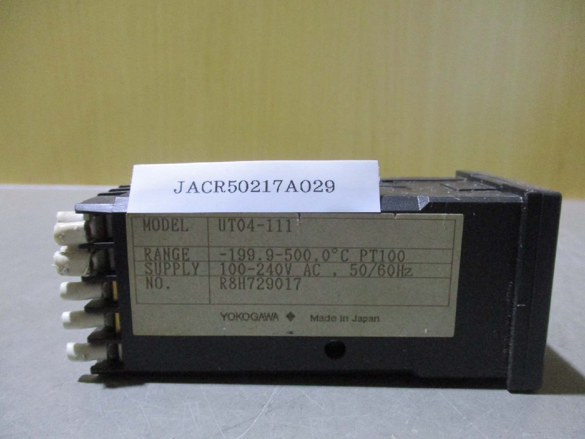 YOKOGAWA UT04-111 ディジタル指示調節計 JACR50217A029(電材、配電用品)｜売買されたオークション情報、yahooの商品情報をアーカイブ公開 - オークファン ...