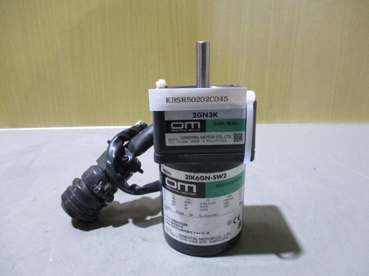 Yahoo!オークション - 中古ORIENTAL MOTOR 2GN3K/ 2IK6GN-SW2 モーター...