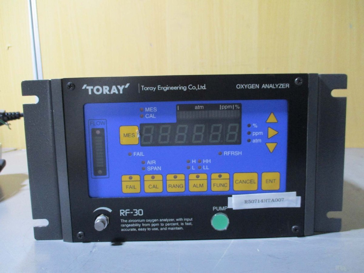 Yahoo!オークション - 中古 TORAY RF-30 Compact Oxygen Analyzer(R507...