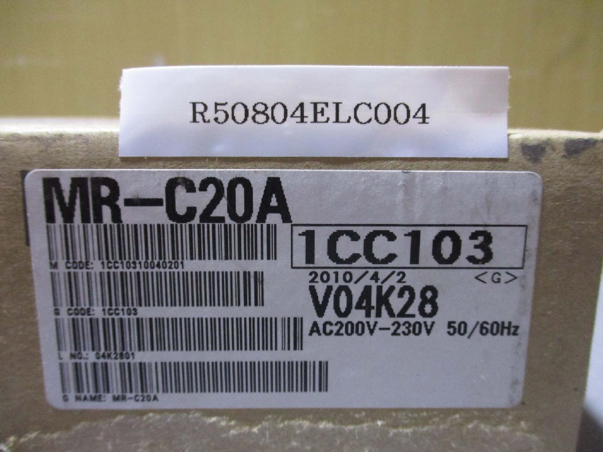 Yahoo!オークション - 新古 MITSUBISHI AC SERVO MR-C20A 200W 1.5A AC...