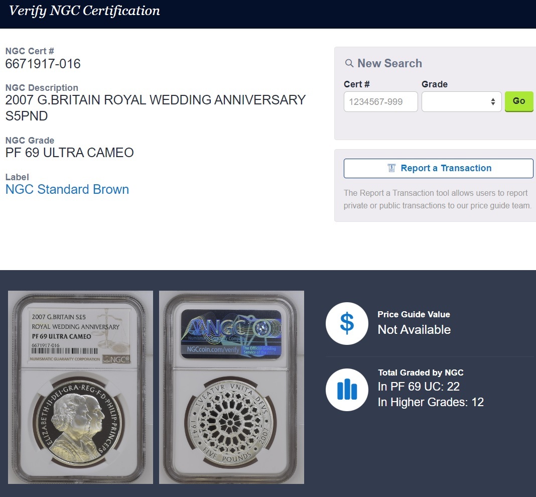 ダイヤモンド婚 結婚60周年 2007年 イギリス エリザベス女王 プルーフ 大型 銀貨 5ポンド PF69 NGC鑑定 ULTRA CAMEO フィリップ殿下(ヨーロッパ)｜売買された ...