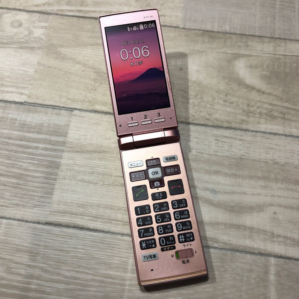 Yahoo!オークション - au KYOCERA 京セラ かんたんケータイ KYF36 利用...