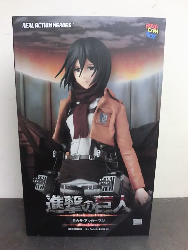 #i10 梱100 メディコムトイ RAH リアルアクションヒーローズ 進撃の巨人 ミカサ アッカーマン 初回生産限定版 1/6 フィギュア(コミック、アニメ)｜売買されたオークション情報 ...