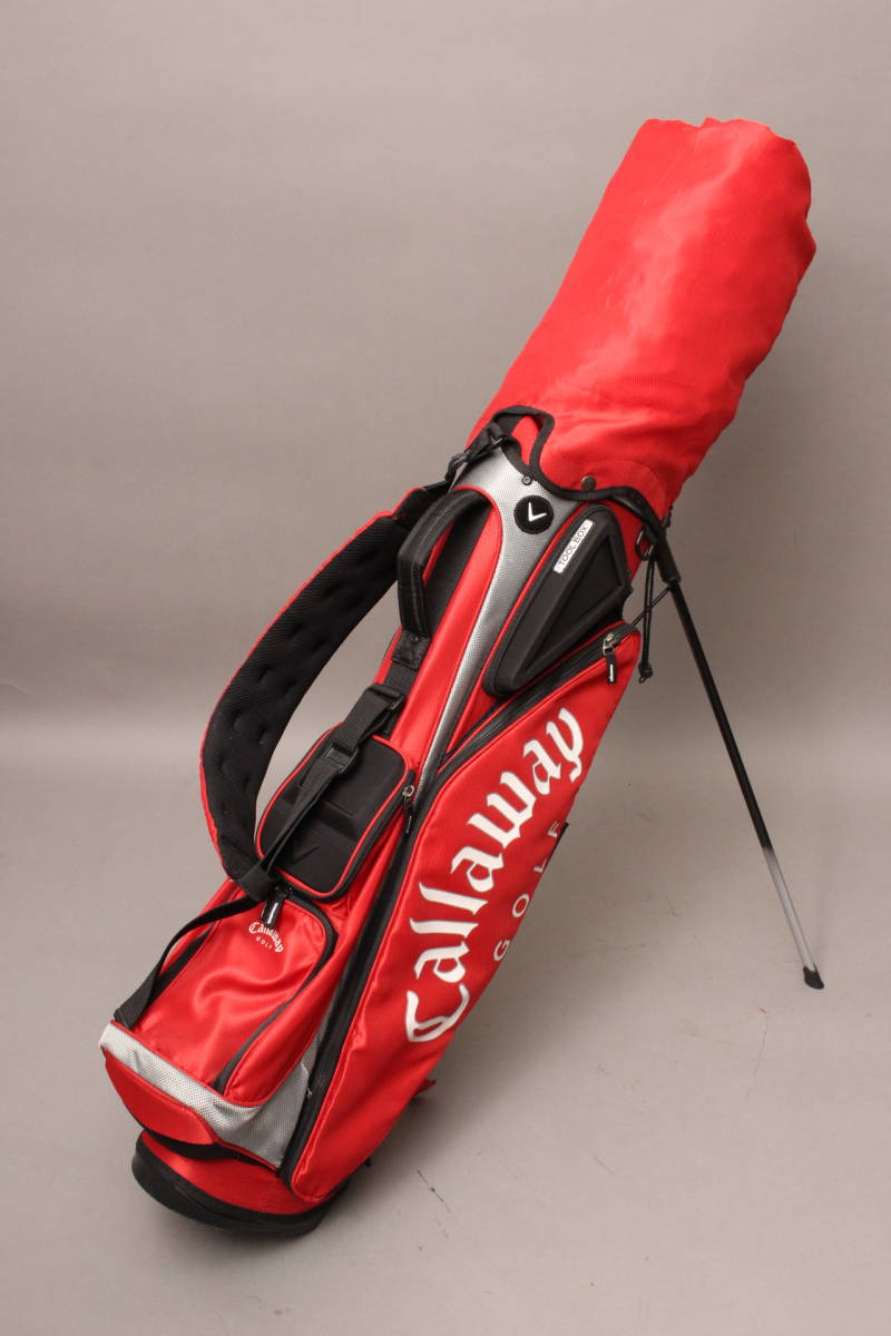 代購代標第一品牌-樂淘letao-100円~【美品】callaway キャロウェイ キャディバッグ《7 5型》スタンド 5分割 軽量 レッド