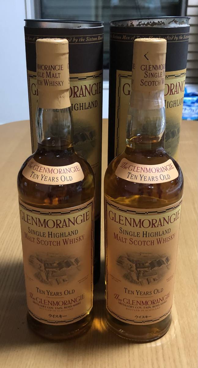 2本セット グレンモーレンジ10年／裏ラベル ヴィンテージ シングル モルト／750ml 43 0%／The GLENMORANGIE TEN YEARS OLD(ハイランド)｜売買された ...