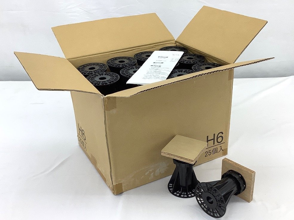 Yahoo!オークション - レベラー/プラ木レン/黒/床下材 H6 25個入り 動...