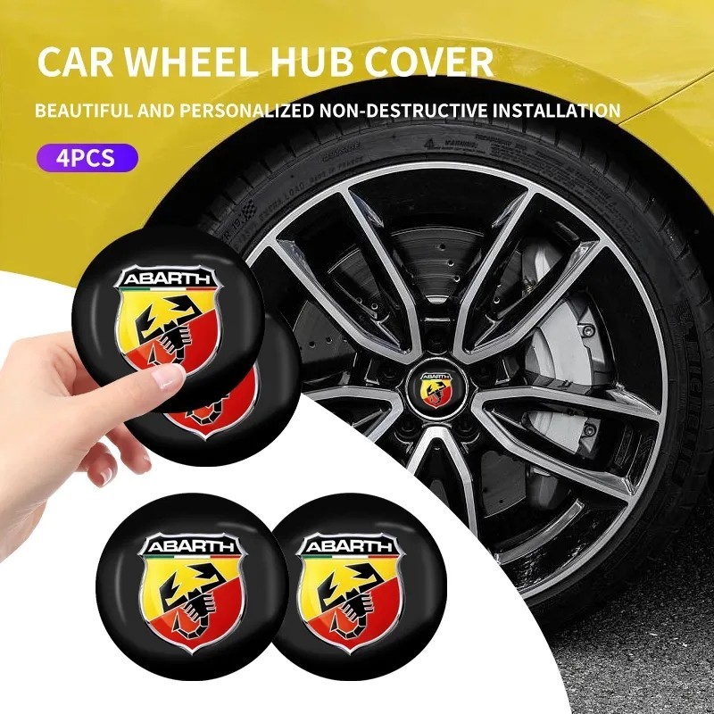 Yahoo!オークション - アバルト ホイールセンターキャップ 56mm 4P ABA...