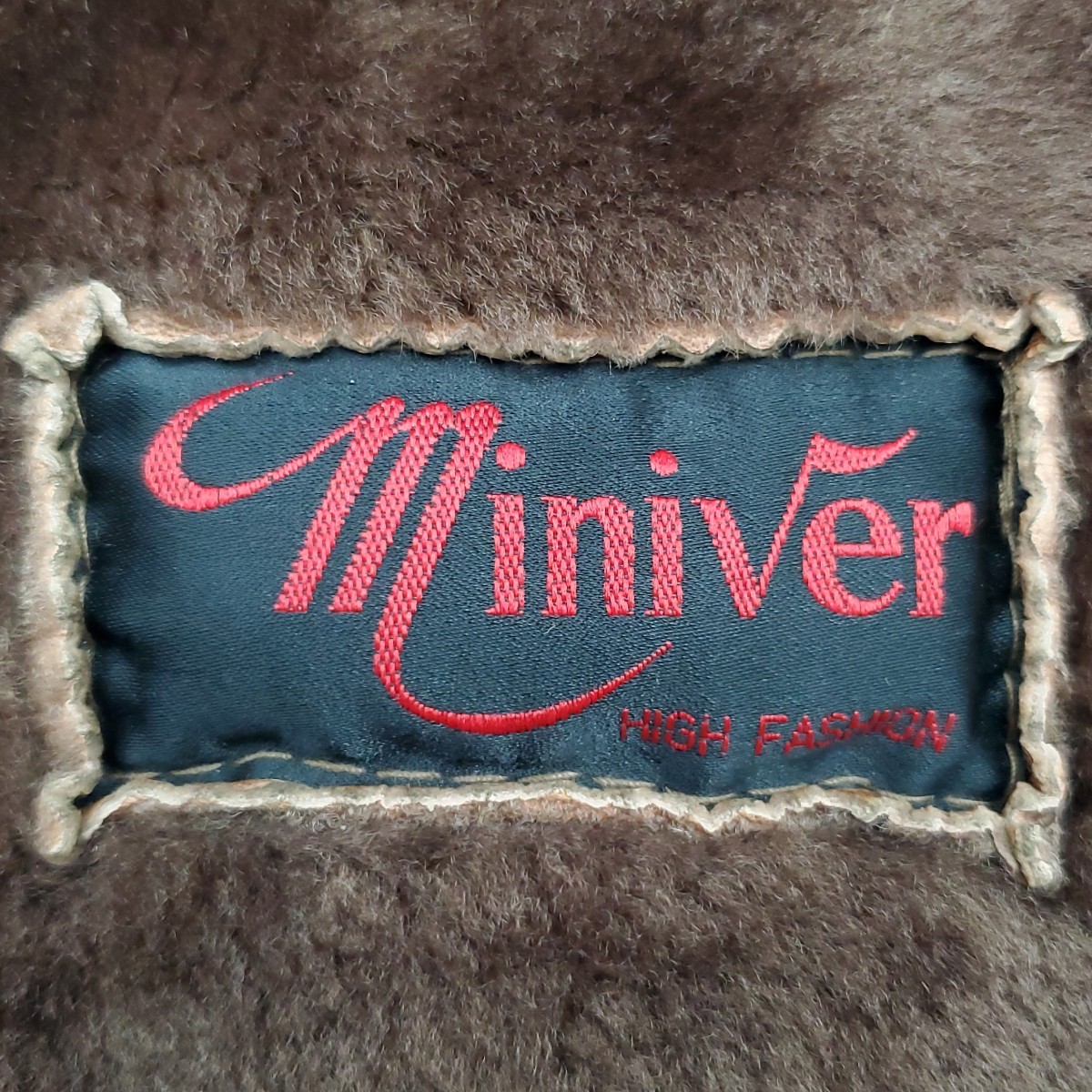 肉厚リアルムートン Miniver メンズL位ムートンコート 茶 肉厚リアルムートン Miniver メンズL位ムートンコート 茶
