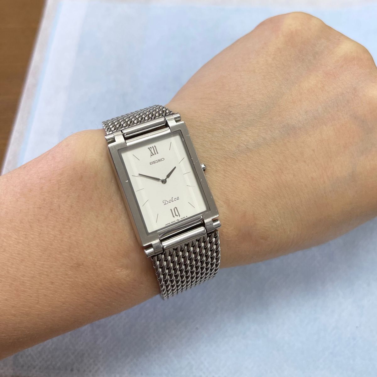 稼働 美品 SEIKO DOLCE レクタンギュラー ドルチェ シルバー 稼働 美品 SEIKO DOLCE レクタンギュラー ドルチェ シルバー