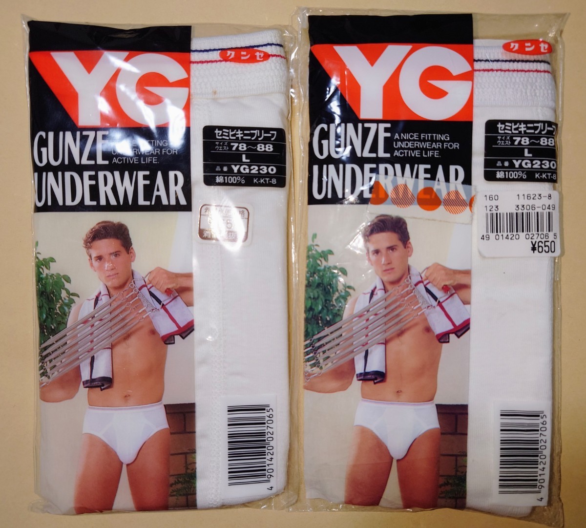 Yahoo!オークション - GUNZE YG セミビキニブリーフ Lサイズ 2枚