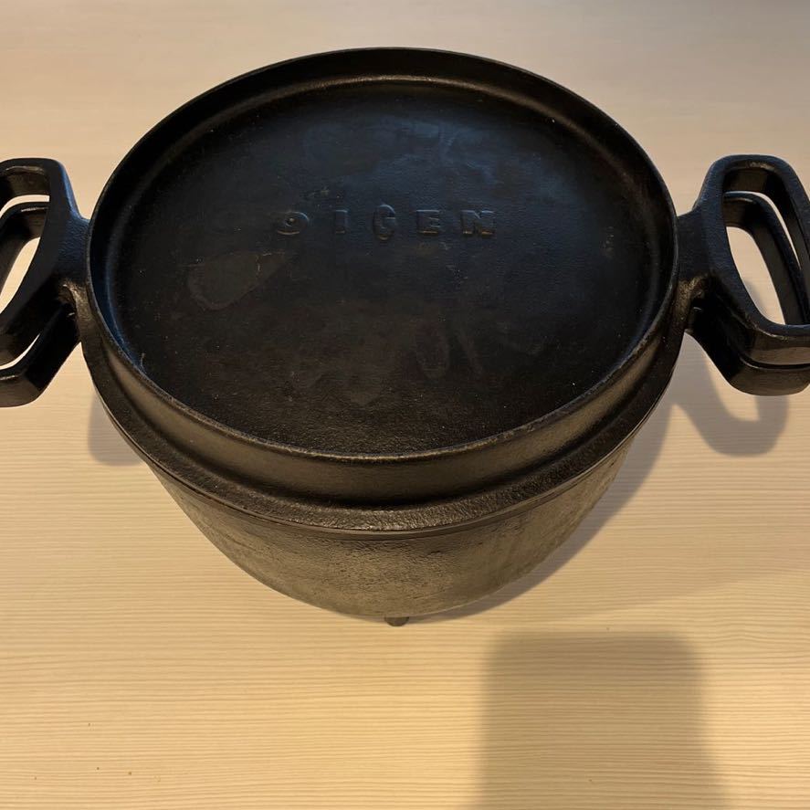 Yahoo!オークション - 南部鉄器 ダッチオーブン OIGEN 及源鋳造 両手 2...