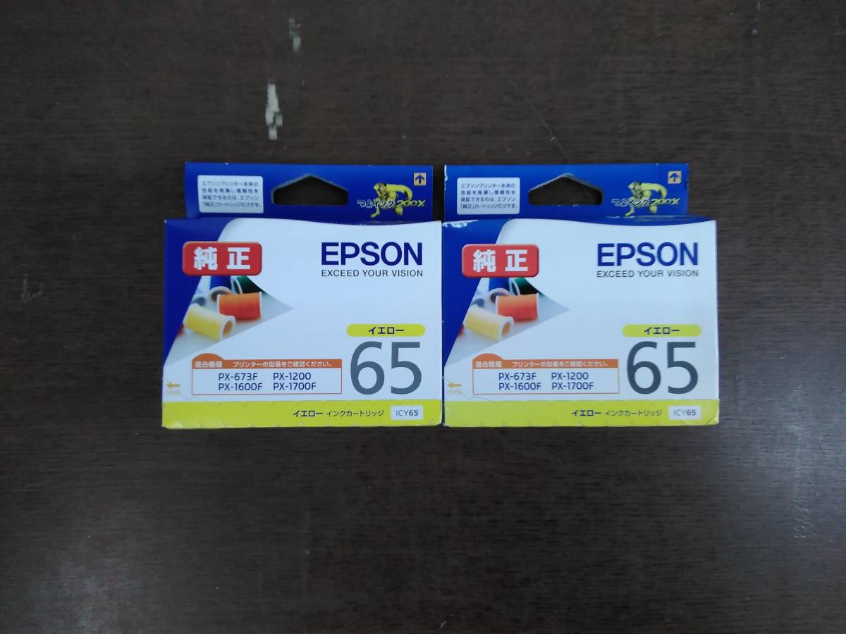 Yahoo!オークション - EPSON 純正インクカートリッジ ICY65（イエロー...
