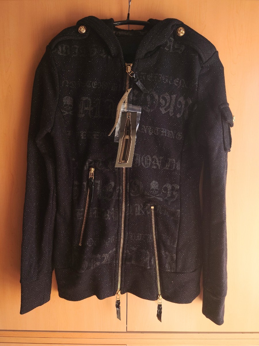 Yahoo!オークション - 未使用【Roen ロエン パーカー スカル ラメ 長...