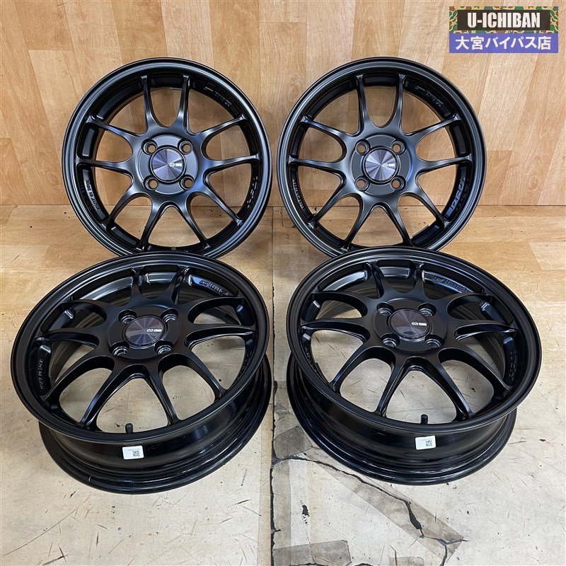 ENKEI エンケイ PF01 15インチ 5.0J +45 4H 100 ホイールのみ 4本セット N-BOX N-WGN タント ムーヴ スペーシア コペン ハスラー など 004(社外品 ...