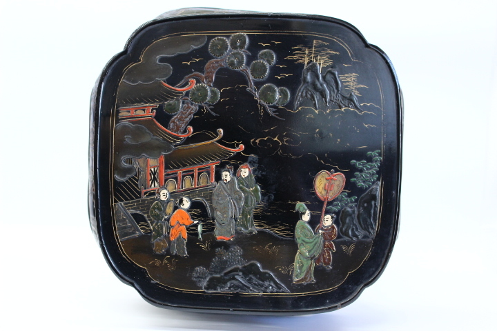 Yahoo!オークション - e493 技工名品 高岡漆器 時代物 勇助塗 黒漆塗 ...