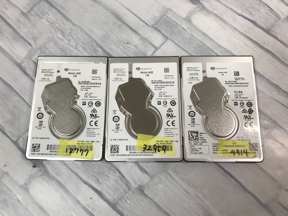 Yahoo!オークション - Seagate ST1000LM035 2.5インチ 1TB 3個セット