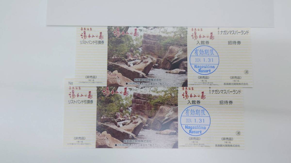 Yahoo!オークション - 5851-1ナガシマスパーランド 湯あみの島入館券 ...