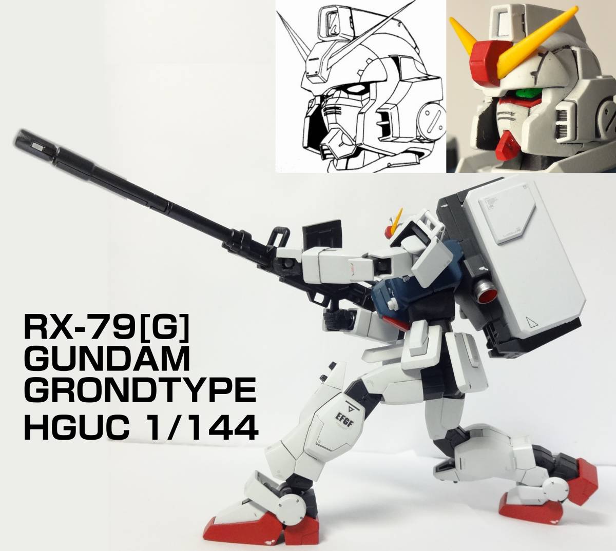 Yahoo!オークション - 【塗装・完成品】HG 1/144 MS08小隊 陸戦型ガン...