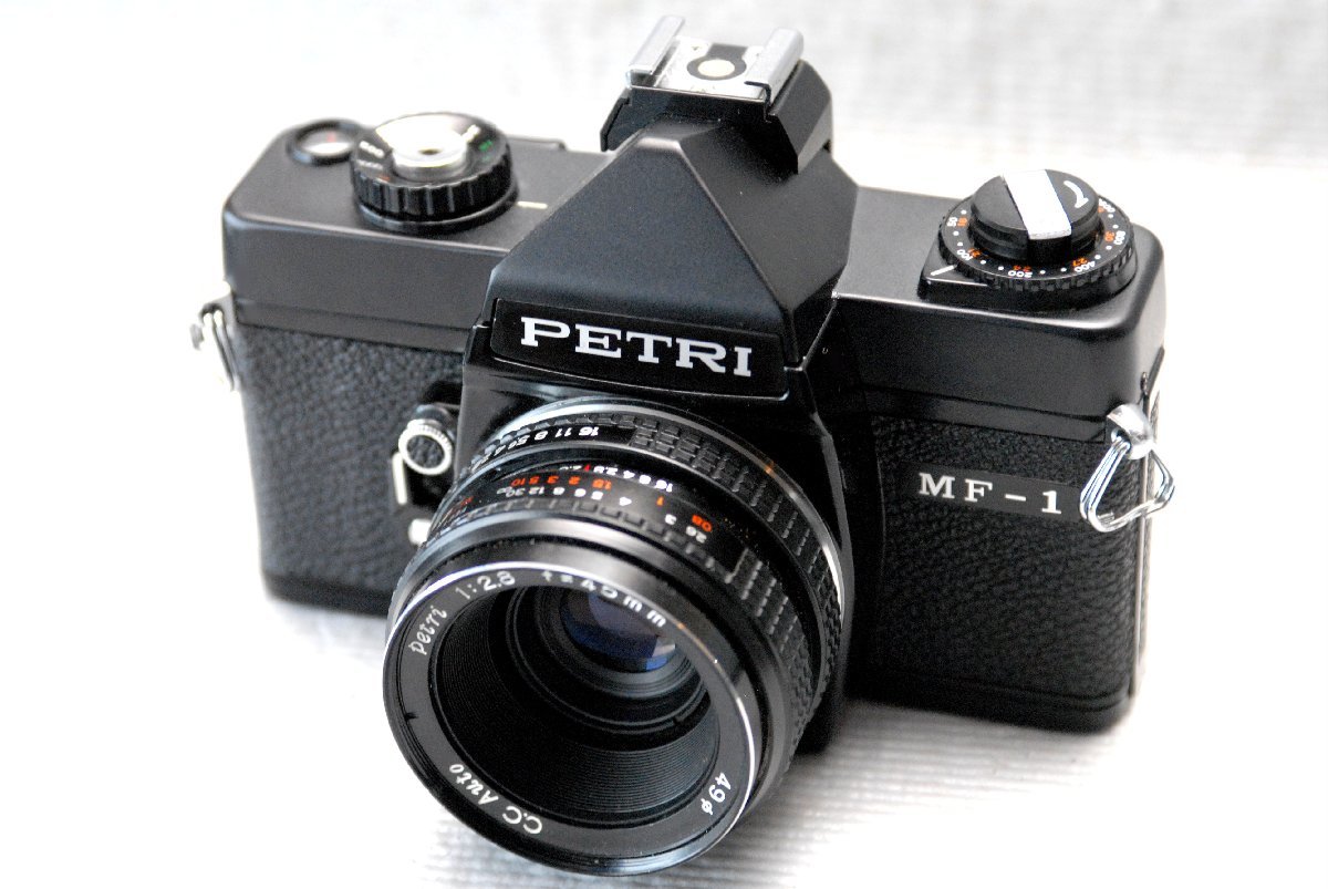 代購代標第一品牌－樂淘letao－PETRI ペトリ製 M42マウント専用 昔の高級一眼レフカメラ MF-1（黒）ボディ + 純正45mm単焦点レンズ1:2.8付 超希少・作動品（腐食なし）
