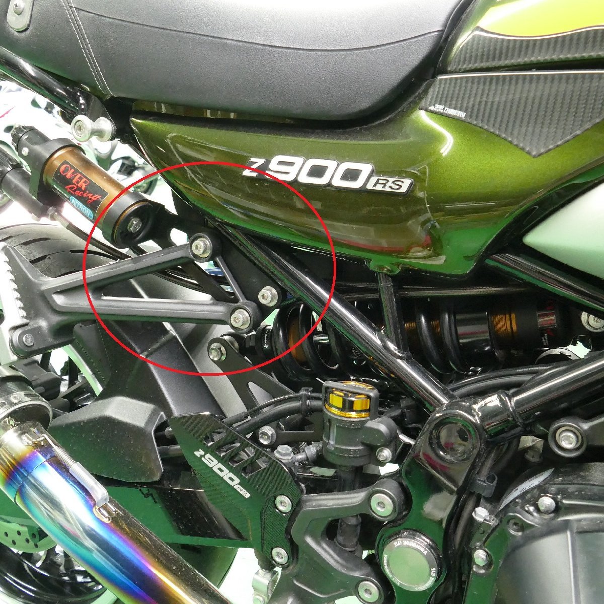 日本代購代標第一品牌【樂淘letao】－Z900RS タンデム移設プレート OVER マフラー & ナイトロン サス 併用 送料185円 リザーバー タンク用 NITRON GPパフォーマンス ☆