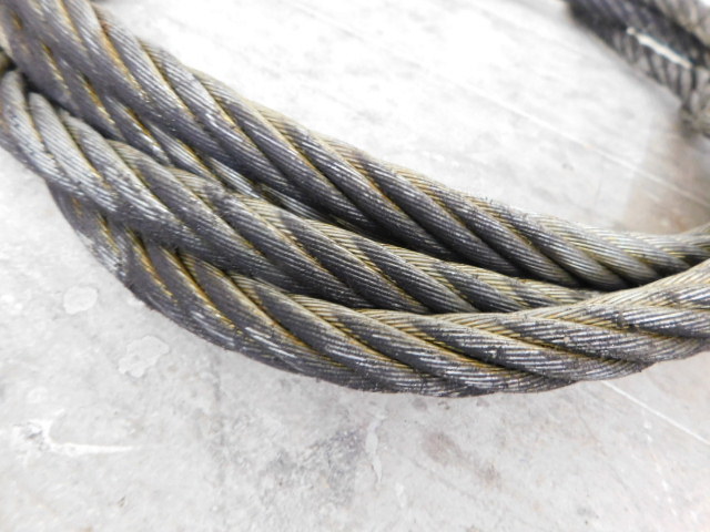 Yahoo!オークション - 上1893 玉掛ワイヤー 玉掛けワイヤー 2本 12mm...