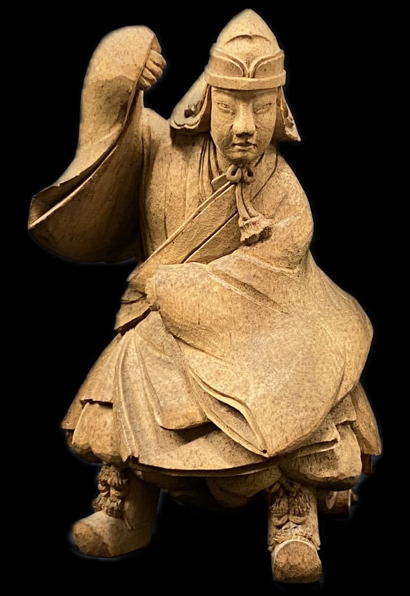 Yahoo!オークション - AZ-103 希少 時代 彫刻家 子緑 作 木彫 萬歳楽 ...