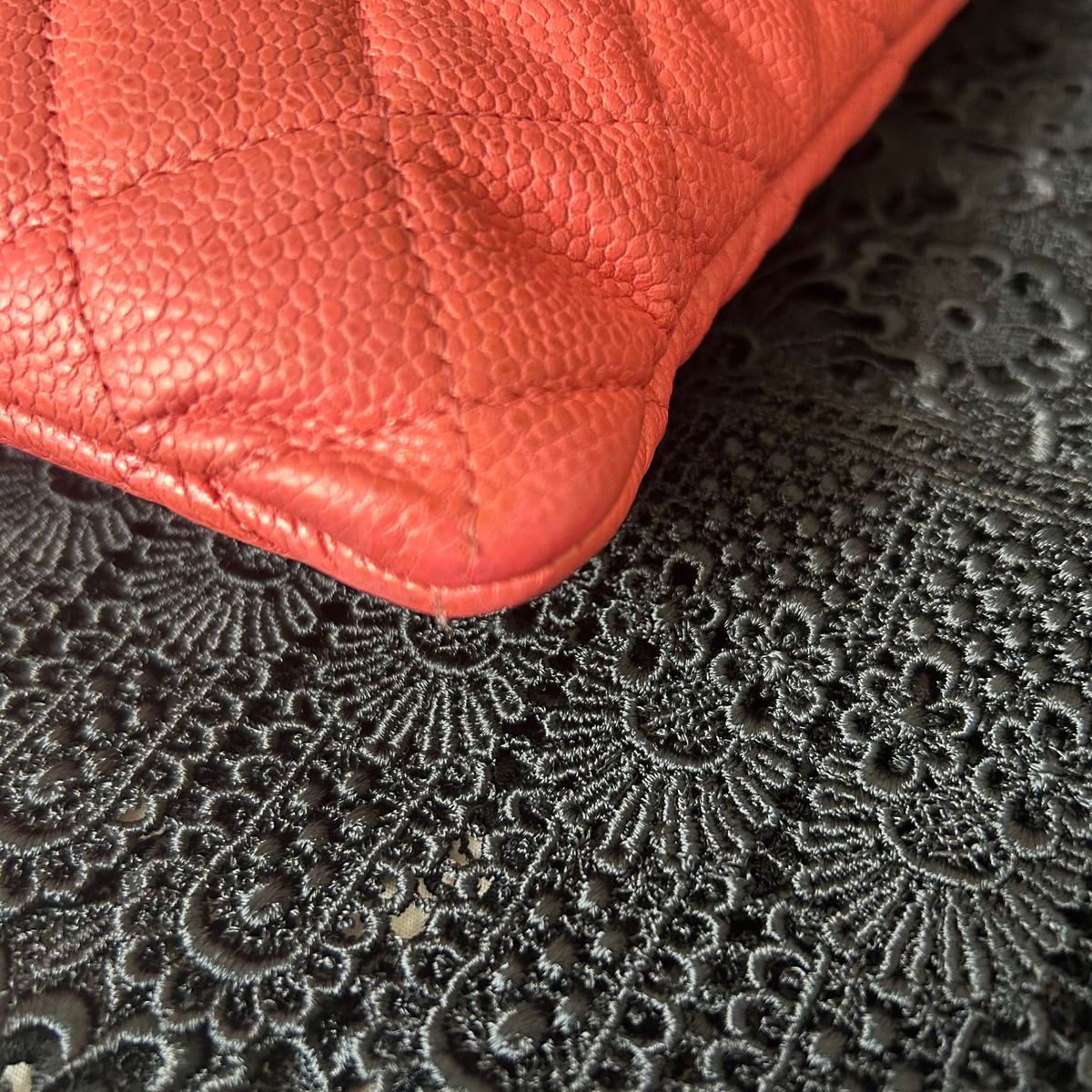CHANEL クラッチバッグ マトラッセ ピンク キャビア 金 ラージ CHANEL クラッチバッグ マトラッセ ピンク キャビア 金 ラージ