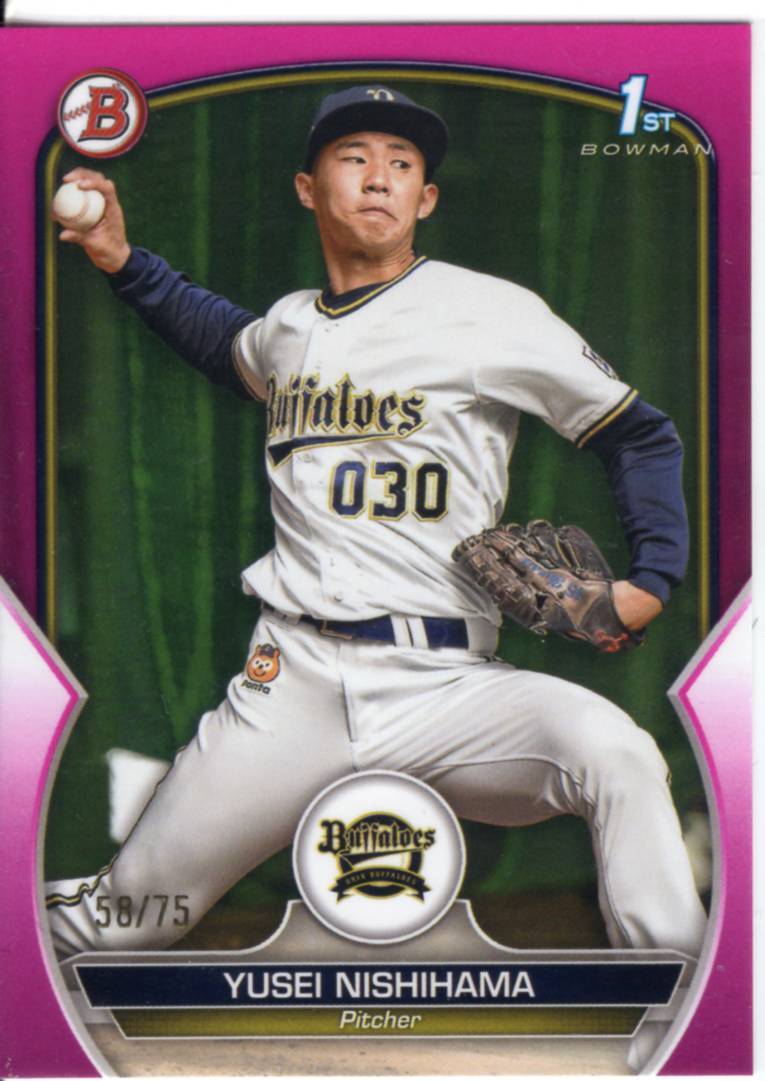 代購代標第一品牌－樂淘letao－2023 TOPPS BOWMAN NPB 西濱勇星 レギュラーカード (/75) ピンク PINK オリックスバファローズ