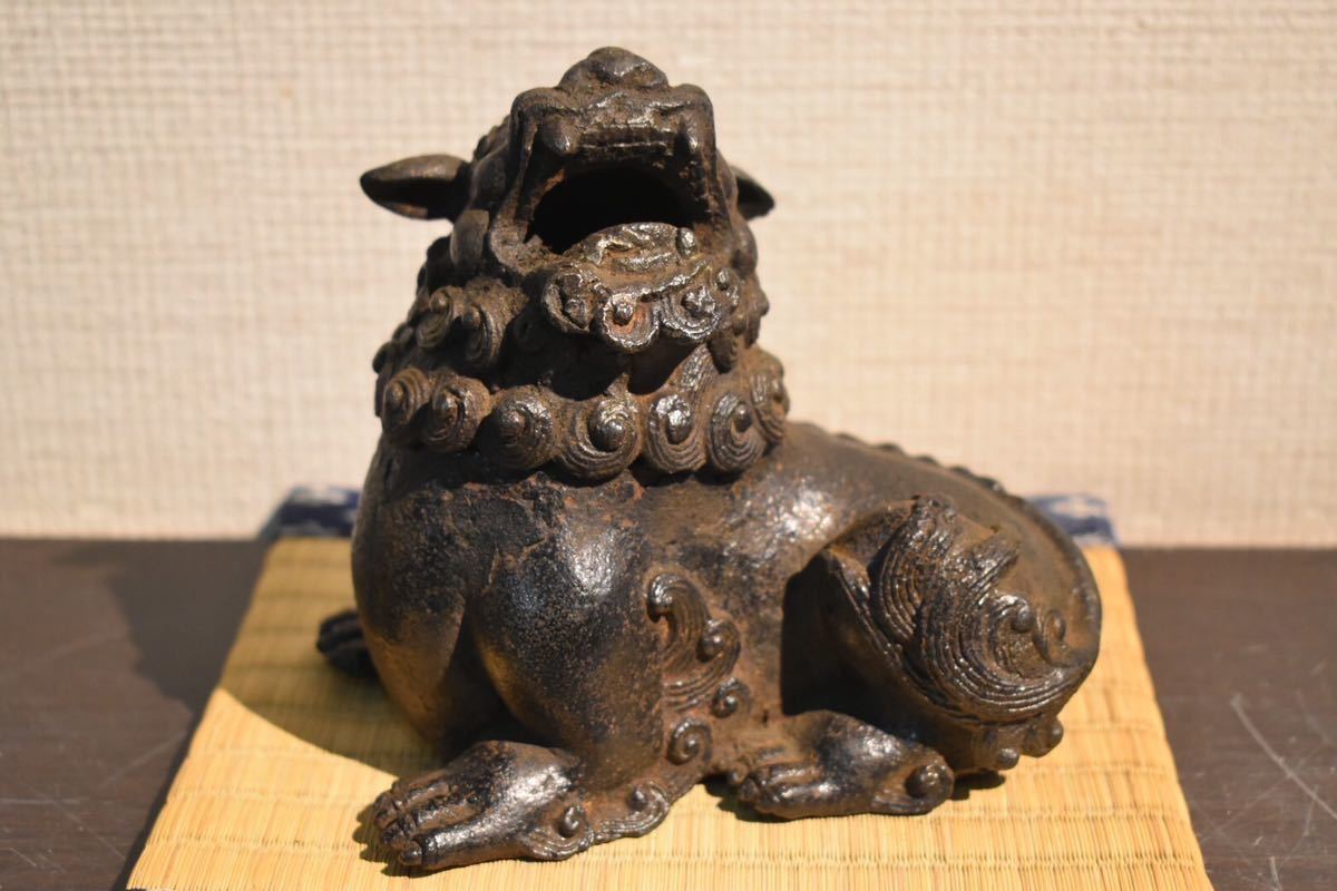 Yahoo!オークション - 【GE】Y880【コレクター所蔵品】時代 鉄獅子香炉...
