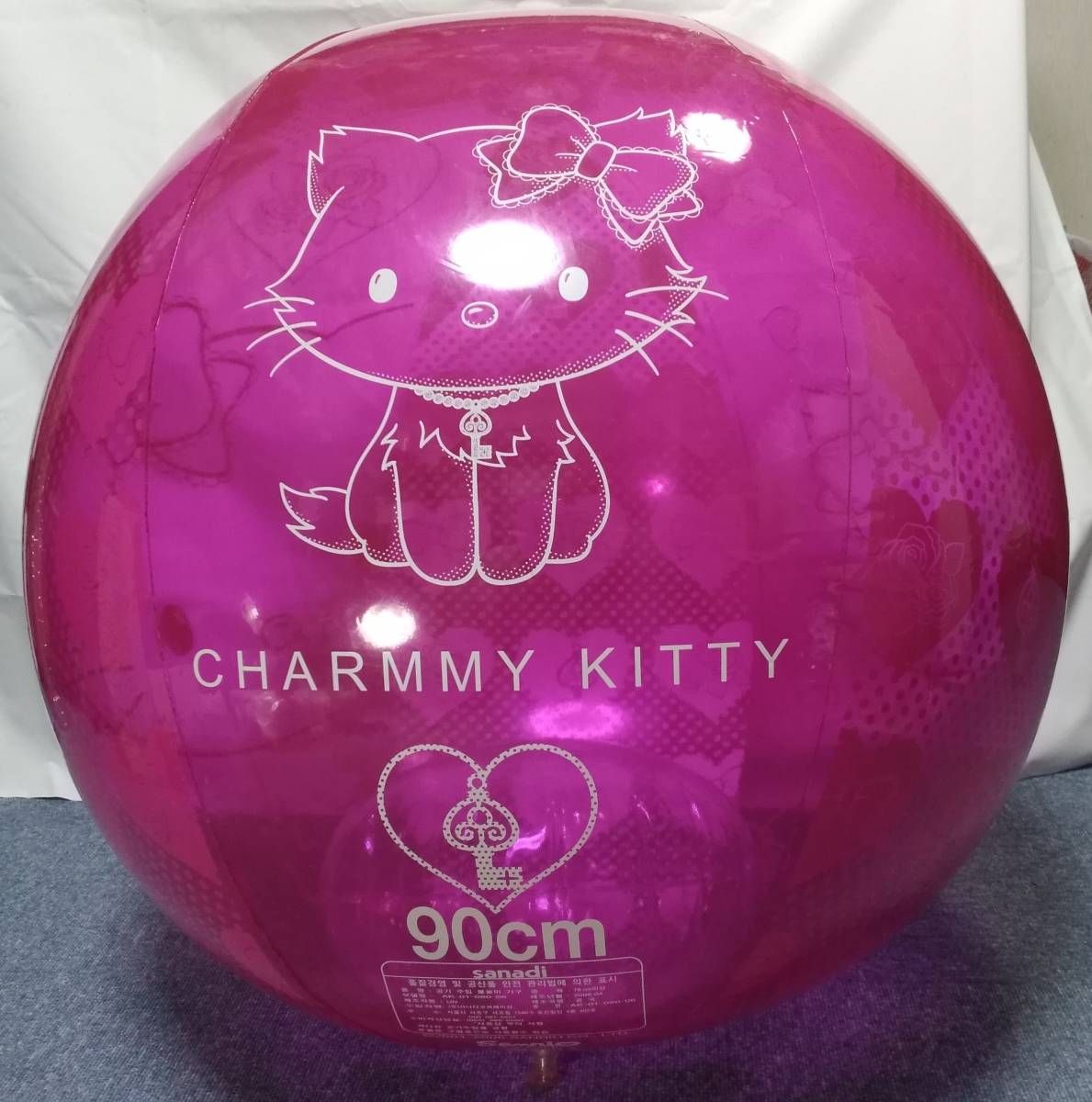 日本代購代標第一品牌【樂淘letao】－613 サンリオ (SANRIO) 2006年 チャーミーキティ ビーチボール 90cm 韓国版-日本未発売