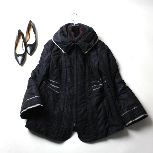 Yahoo!オークション - イヴィスト IVISUTO ラビットファー 中綿コート ...