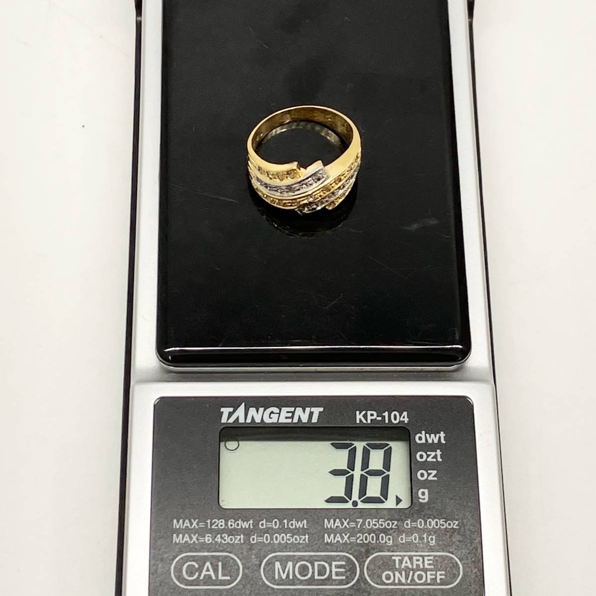 Yahoo!オークション - K18/Pt900 リングサイズ#9.5 ダイヤモンド付き ...