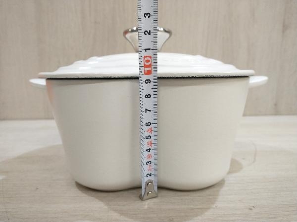 Yahoo!オークション - ル・クルーゼ LE CREUSET 両手鍋 20cm 2L 白 ホ...