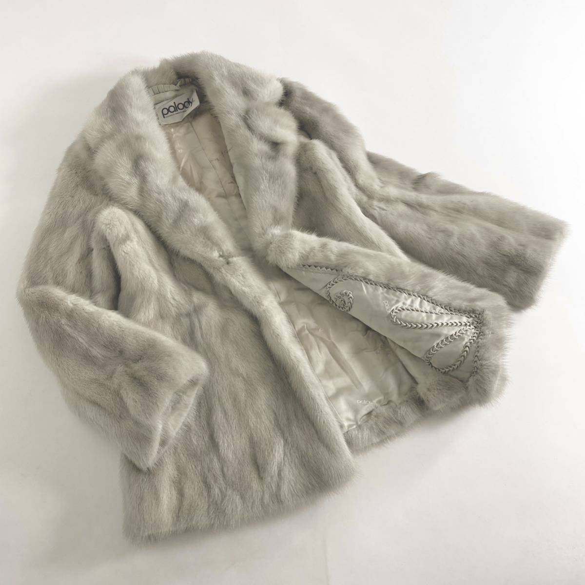 Yahoo!オークション - K21-10《最高級毛皮》サファイヤミンク シルバー...