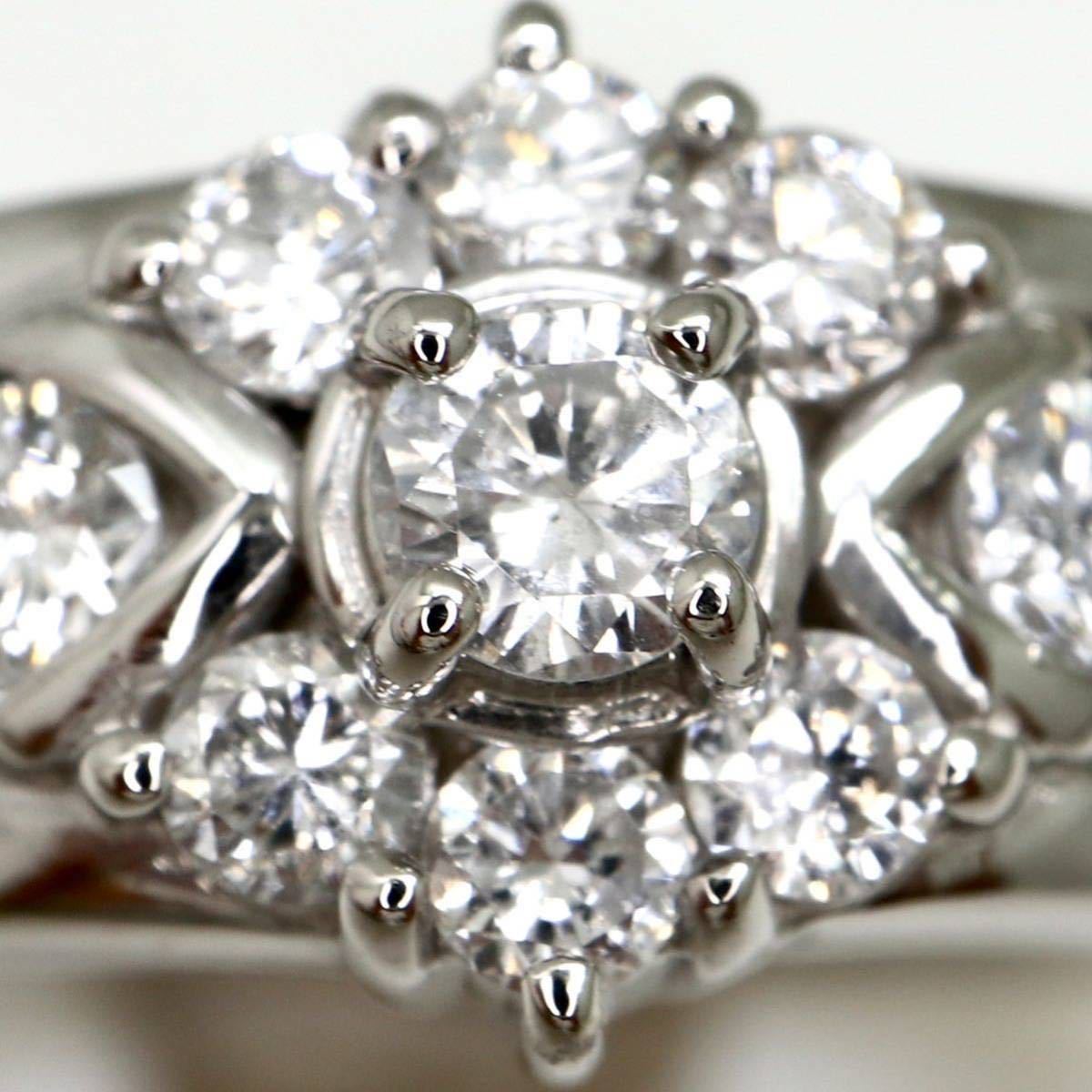 仕上げ済み CrescentVert クレサンベール Pt900 天然ダイヤモンド リング N 8.6g 11.5号 0.68ct diamond ring 指輪 EE0/EF0(プラチナ台 ...