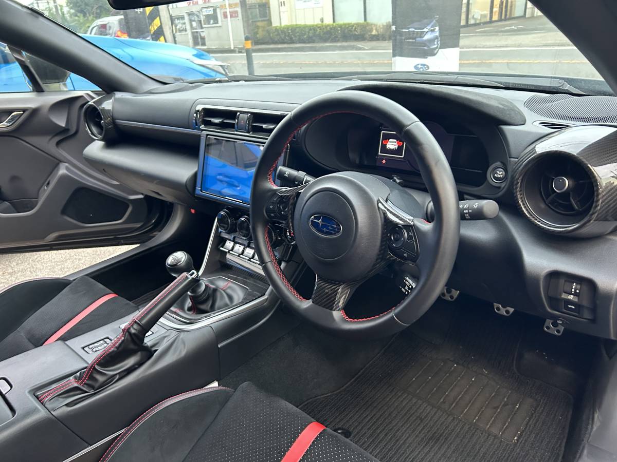 代購代標第一品牌－樂淘letao－トヨタ GR86 ZN8 GR86 スバル BRZ ZN8 ZD8 リアルカーボン製 室内 ステアリング ハンドルカーボンカバー かんたん貼り付け装着