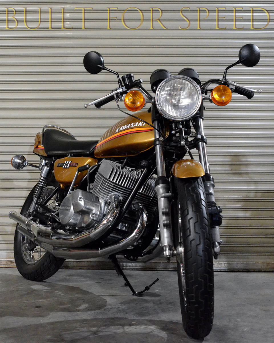 Yahoo!オークション - 1972年型Kawasaki 750SS H2 キャンディーゴール...
