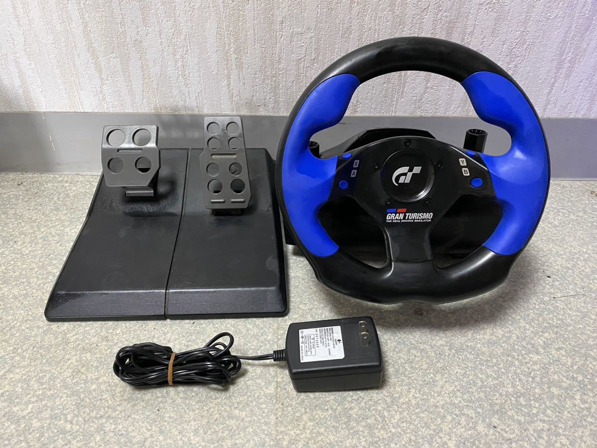 日本代購代標第一品牌【樂淘letao】－GT FORCE E-UD4 Logitech PS2 コントローラー ハンドル フットペダル ハンコン