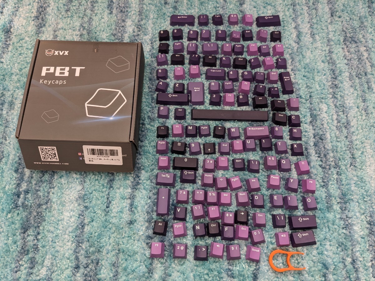 Yahoo!オークション - 0511u0414 XVX PBT キーキャップ パープル 同梱...