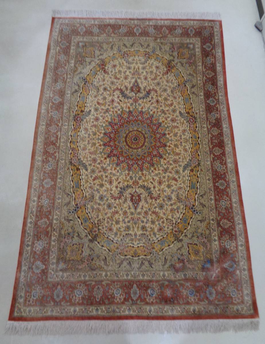 Yahoo!オークション - 【格安スタート】 HEREKE SENTEZ へレケ絨毯 ト...