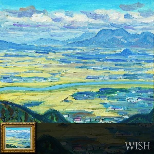 真作】【WISH】丸山桂三郎 油彩 8号 平野 田舎町風景 #23112073 真作】【WISH】丸山桂三郎 油彩 8号 平野 田舎町風景 #23112073